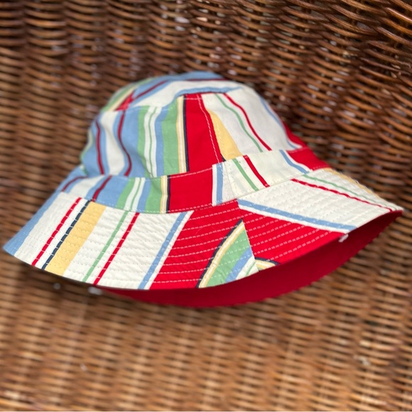 august | Accessories | Vintage August Multicolor Striped Retro Bucket ...